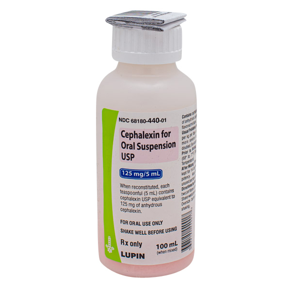 Rx Item-Cephalexin 125MG-5ML 100 ML SSP by Lupin Pharma USA Gen Keflex
