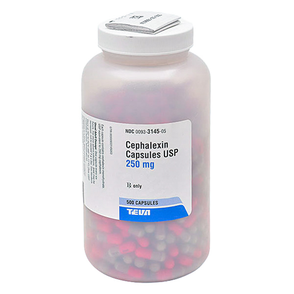 Rx Item-Cephalexin 250mg Cap 500 By Teva Pharma Gen Keflex