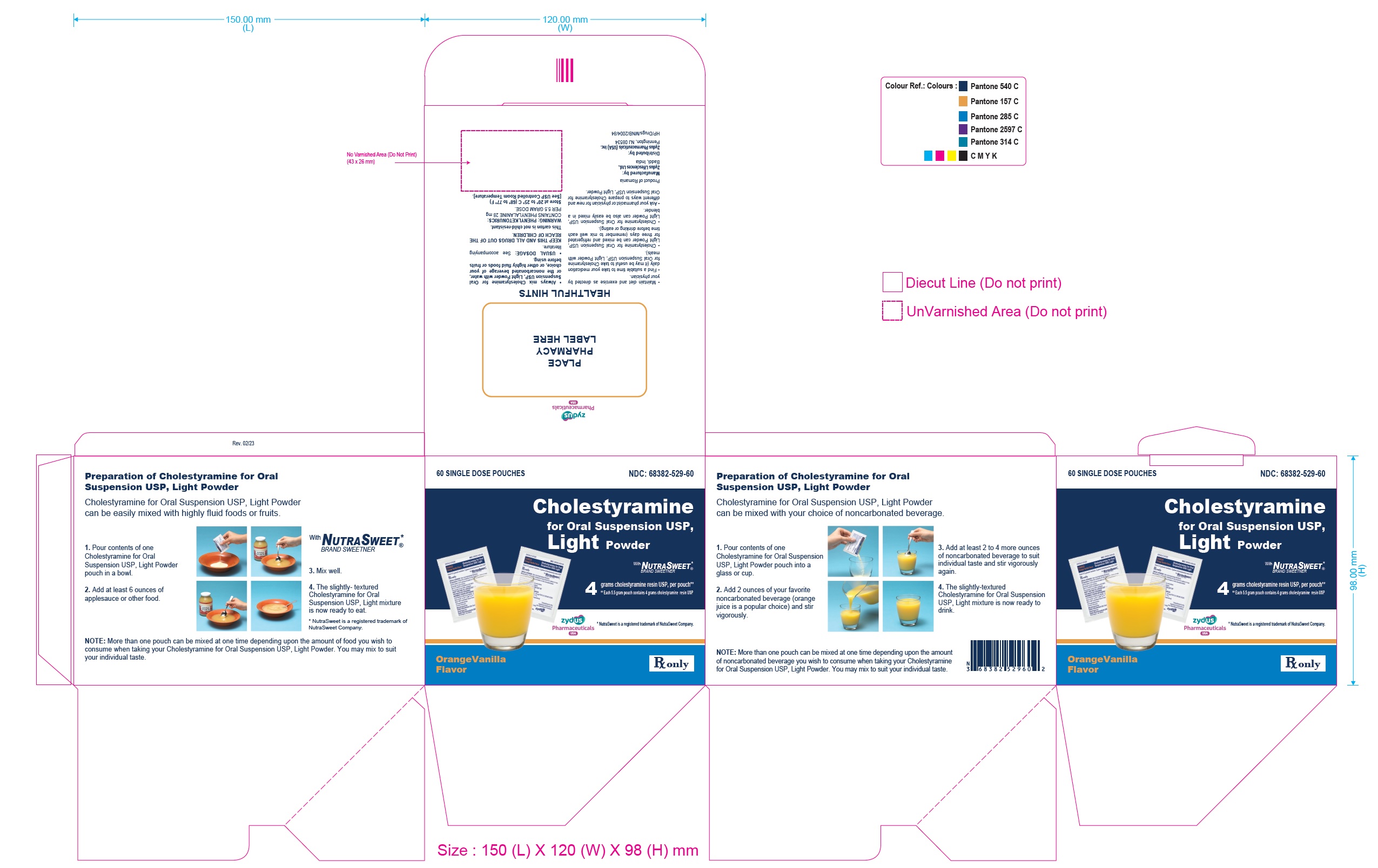 Rx Item-Cholestyramine Light Orange 60X4 GM Powder by Zydus Pharma USA
