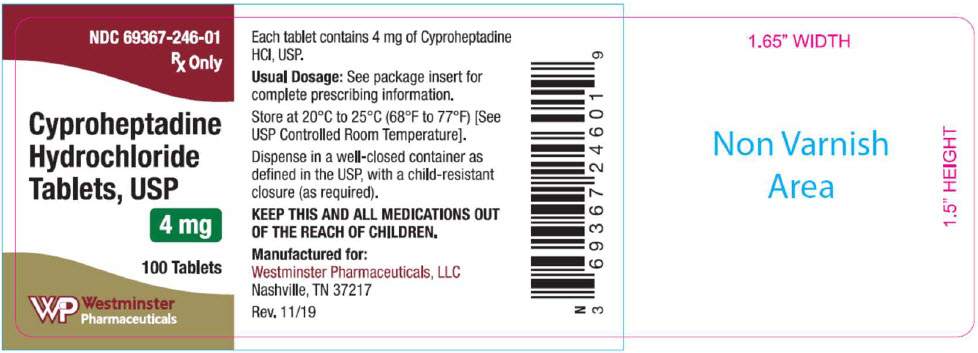 Rx Item-Cyproheptadine 4MG 100 Tab by Westminster Pharma USA Gen Periactin
