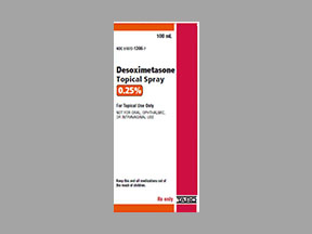 Rx Item-Desoximetasone 0.25% 100 ML Spray by Taro Gen Topicort Exp 6/23