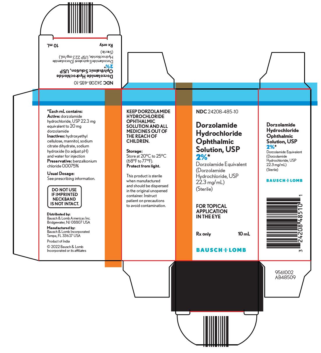 Rx Item-Dorzolamide 2% 10 ML Sol by Valeant Pharma USA Gen Trusopt