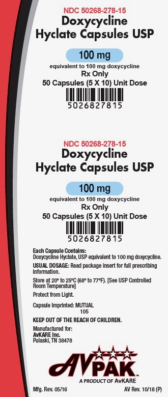 Rx Item-Doxycycl Hyc 100MG 50 CAP-Cool Store- by Avkare UD Gen Vibramycin