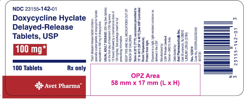 Rx Item-Doxycycline 100MG DR 100 Tab by Heritage Pharma USA Gen Doryx