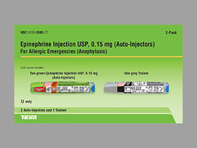 Rx Item-Epinephrine 0.15MG 2 PFS by Teva Pharma USA Gen Epipen