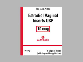 Rx Item-Estradiol 10MCG 8 Insert by Glenmark Pharma USA Gen Vagifem