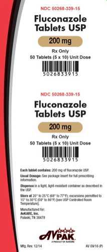 Rx Item-Fluconazole 200MG 50 Tab by Avkare Pharma USA Gen Diflucan UD