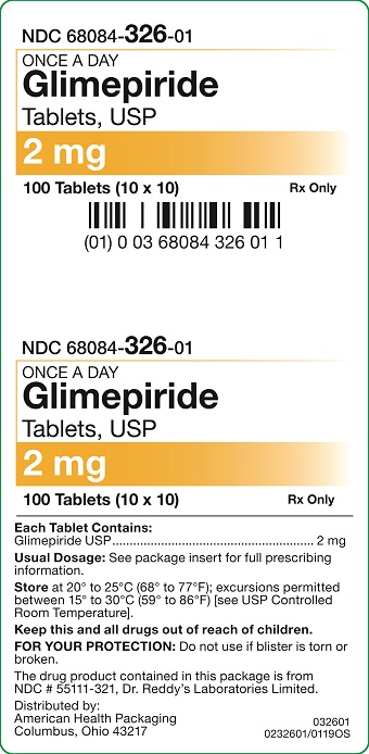 Rx Item-Glimepiride 2MG 100 Tab by American Health Packaging USA Gen Amaryl
