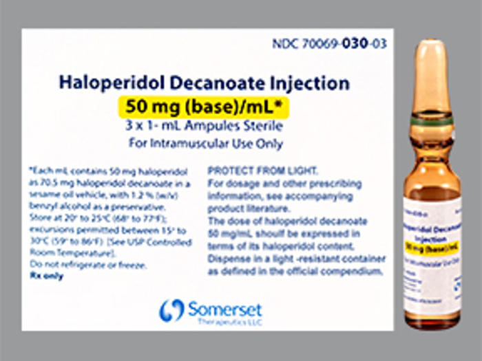 Rx Item-Haloperidol Dec 50MG/ML 3X1 ML Ampoule by Somerset Gen Haldol