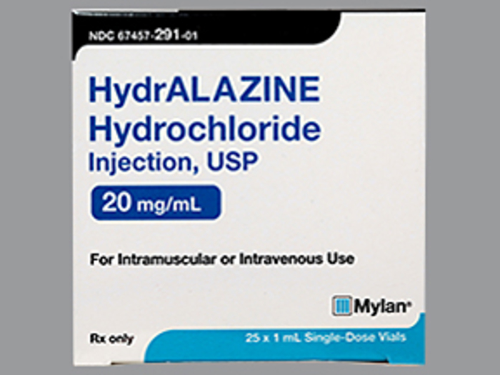 Rx Item-Hydralazine 20MG-ML 25X1 ML Single Dose Vial by Mylan ...