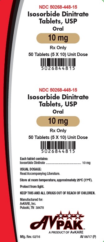 Rx Item-Isosorbide Dinitrate 10MG 50 Tab by Avkare UD Gen Isordil ...