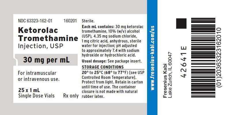 Rx Item-Ketorolac 30MG 25X1 ML Single Dose Vial by Fresenius Ge Toradol