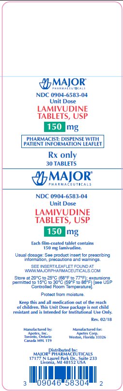 Rx Item-Lamivudine 150MG 30 Tab by Major Pharma USA Gen Epivir UD