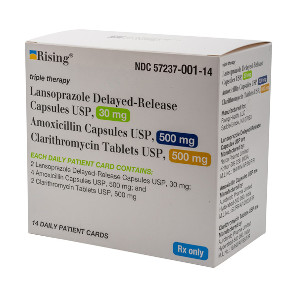 Rx Item-LANSOPRAZOLE, AMOXICILLIN AND CLARITHROMYCIN kit 30