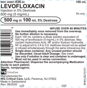Rx Item-Levofloxacin 250MG 24X50 ML Bag by Wg Critical Pharma USA Gen ...