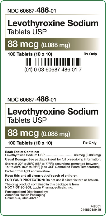 Rx Item-Levothyroxine AHP 88MCG 100 Tab by AHP Gen Synthroid