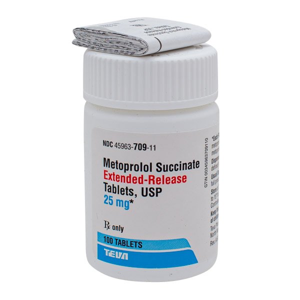 Rx Item-Metoprolol Succinate 25MG ER 100 Tab by Teva Pharma USA Gen ...