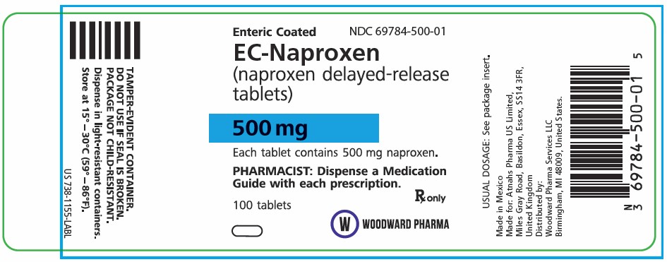 Rx Item-EC Naproxen 500MG DR 100 Tab by Woodward Pharma USA Gen EC NAPROSYN