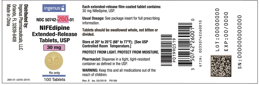 Rx Item-Nifedipine 30MG ER 100 Tab by Ingenus Pharma USA Gen Procardia XL