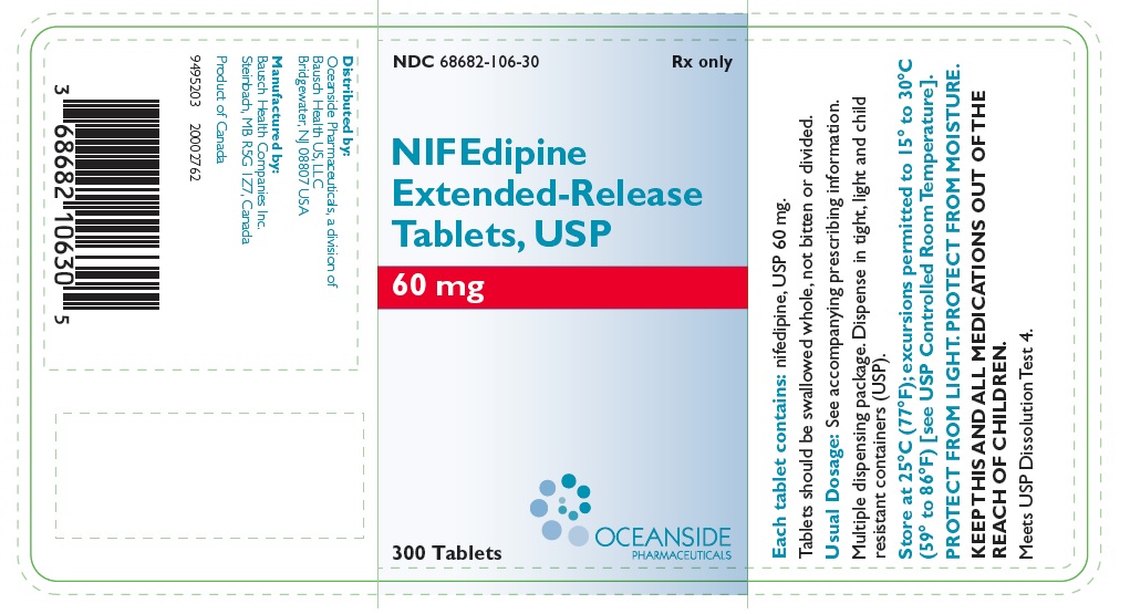 Rx Item-Nifedipine 60MG ER 100 Tab by Valeant Pharma USA Gen Procardia XL