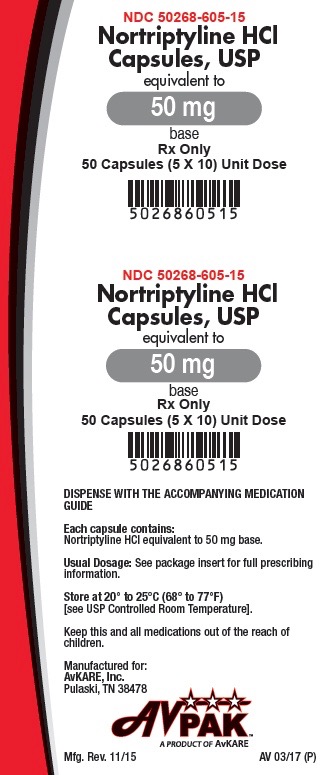 Rx Item-Nortriptyline 50MG 50 Cap by Avkare Pharma USA Gen Pamelor 10x5 UD