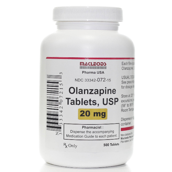 Rx Item-Olanzapine 20MG 500 Tab by Macleods Pharma USA Gen Zyprexa