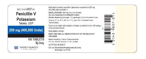 Rx Item-Penicilin Potassium 250MG 100 Tab by Hikma Pharma USA Gen Pen VK