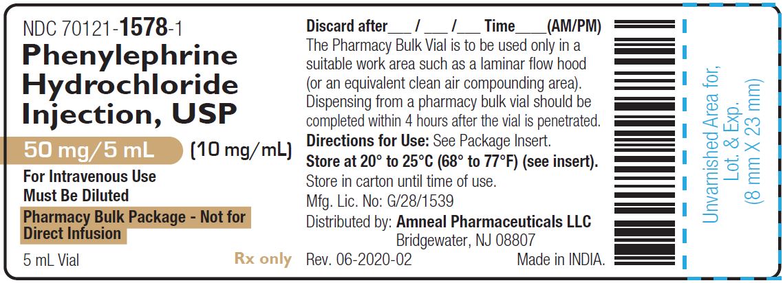 Rx Item-Phenylephrine 50MG 10X5 ML Vial by Amneal Pharma USA Vazculep