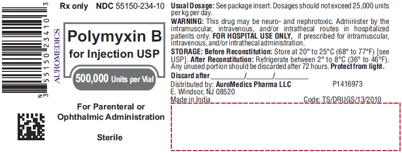 Rx Item-Polymyxin B 500MUN 10 Vial by Auromedics Pharma USA