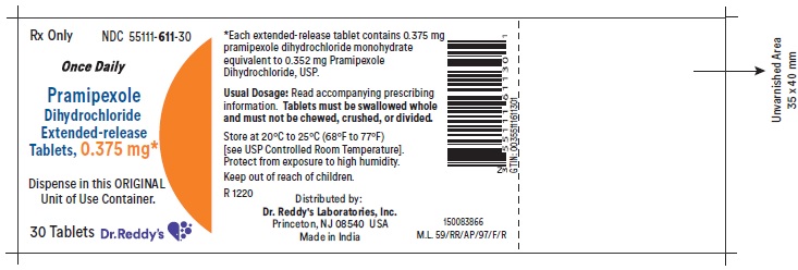 Rx Item-Pramipexole 0.37MG 30 TAB-by Dr Reddys Lab USA Gen Mirapex ER