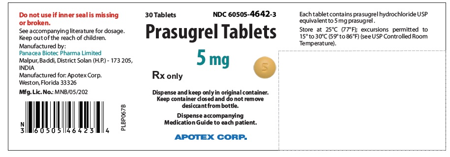 Rx Item-Prasugrel 5MG 30 Tab by Apotex Pharma USA gen Effient