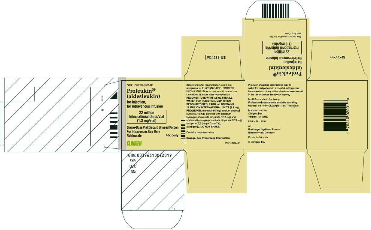 Rx Item-Proleukin 1.3MG Single Dose Vial by Clinigen Pharma USA