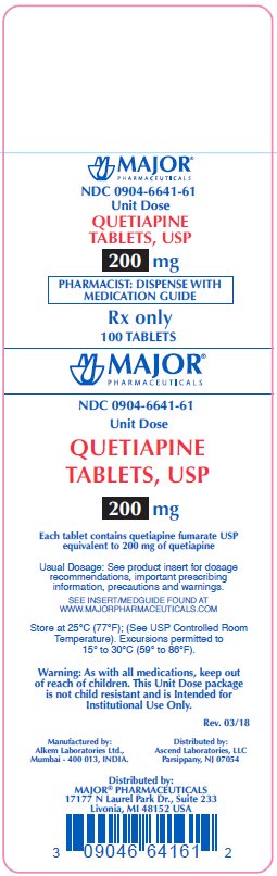 Rx Item-Quetiapine 200Mg 100 Tab By Major Pharma Usa Ud Gen Seroquel