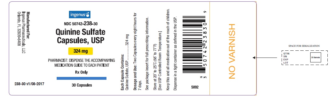 Rx Item-Quinine Sulfate 324Mg 30 Cap By Ingenus Pharma Usa Gen Qualaquin