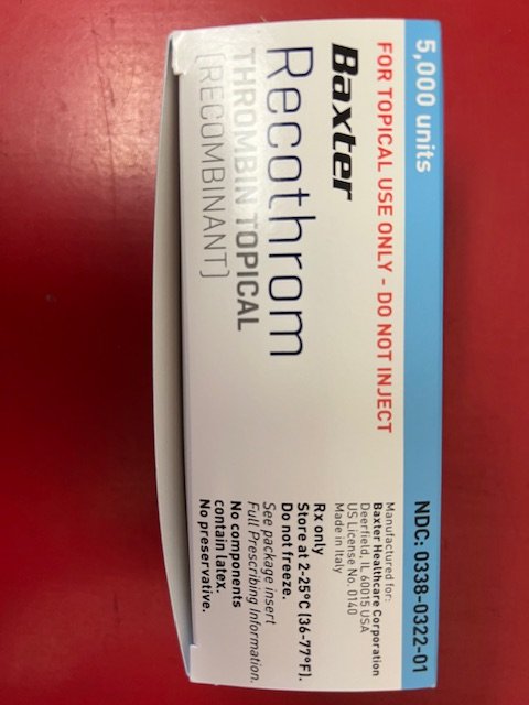 Rx Item-Recothrom 5000Iu Kit By Baxter Thrombin Topical