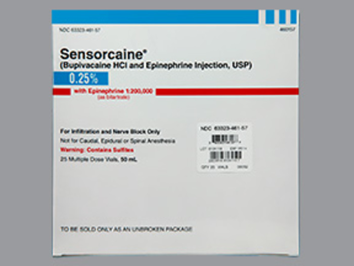 Rx Item-Sensorcaine-Epinephrine 0.25%-1 200K 25X50 Ml Vial By Fresenius