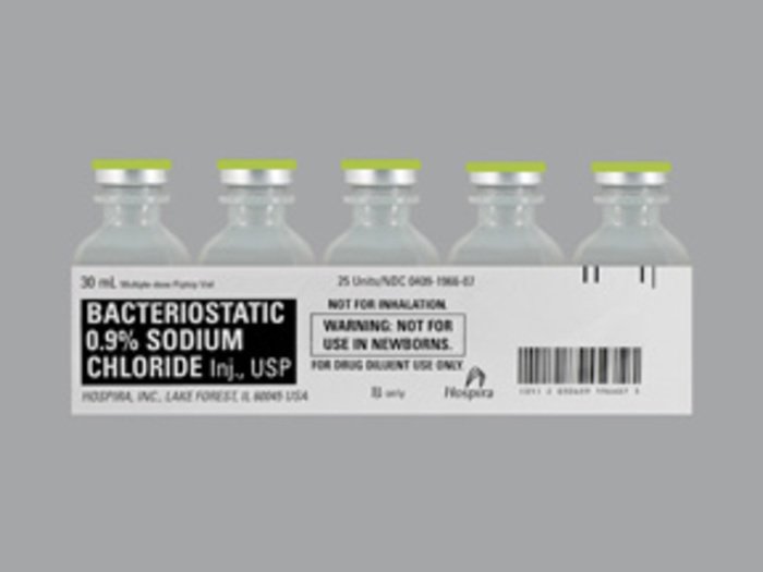 Rx Item-Sodium Chloride Bacteriostatic 0.9% 25X30 Ml Vial By Pfizer USA