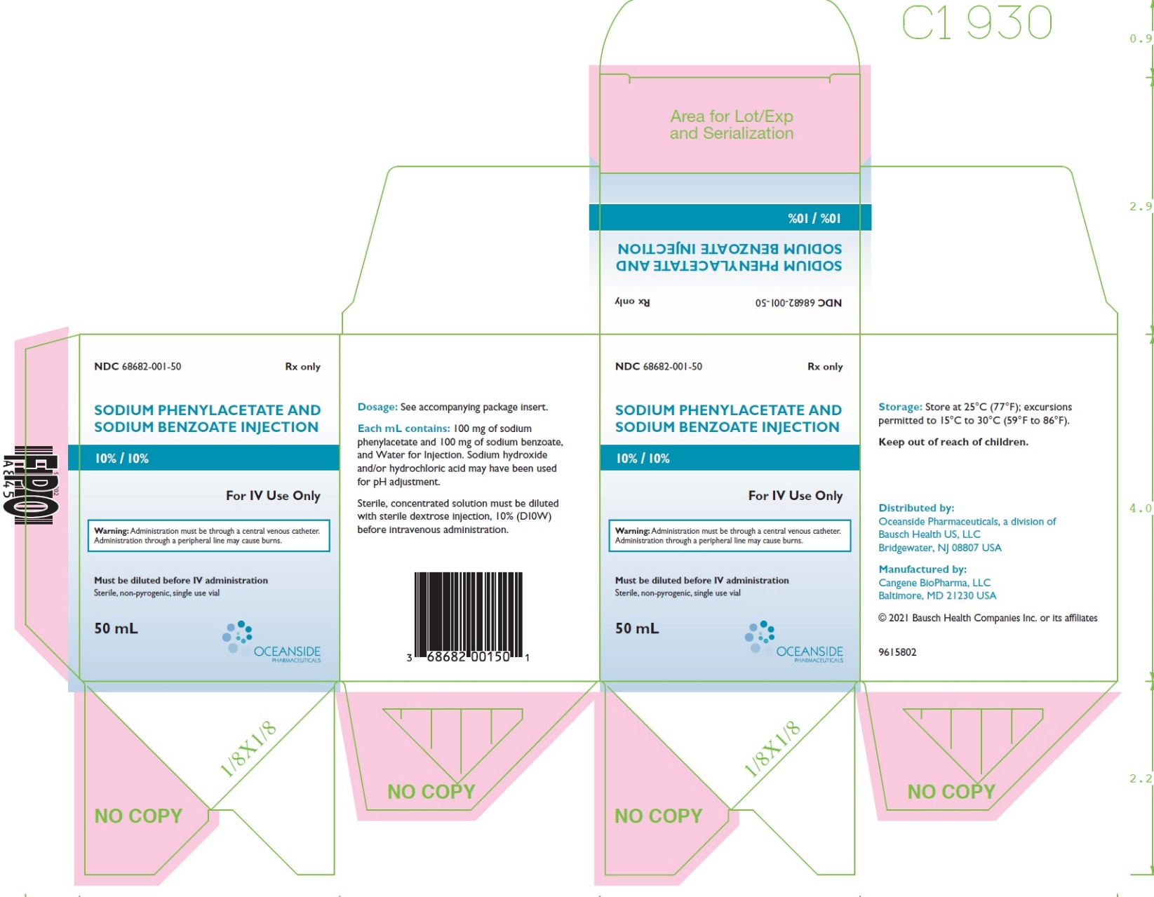 Rx Item-Sodium Benzoate-Sodium Phenylacetate Iv50 Ml Vial By Valeant ...