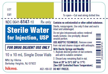 Rx Item-Sterile Water 10X10 Ml Single Dose Vial By Hikma Pharma USA