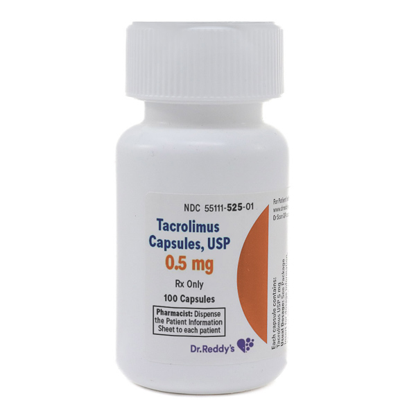 Rx Item-Tacrolimus 0.5 Mg Cap 100 By Dr. Reddys Gen Prograf