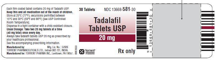 Rx Item-Tadalafil 20MG 30 Tab by Torrent Pharma USA Gen Adcirca exp 7/23