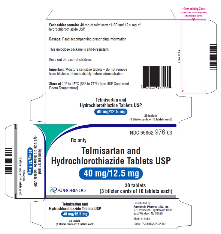 Rx Item-Telmisartan 40-12.5Mg 30 Tab By Aurobindo Pharma USA Gen ...