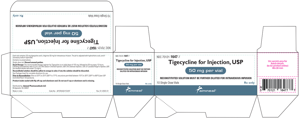 Rx Item-Tigecycline 50Mg 10X5 Ml Single Dose Vial By Amneal Pharma Gen ...