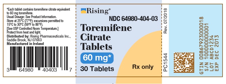 Rx Item-Toremifene 60Mg 30 Tab By Rising Pharma USA Somerset Gen Fareston