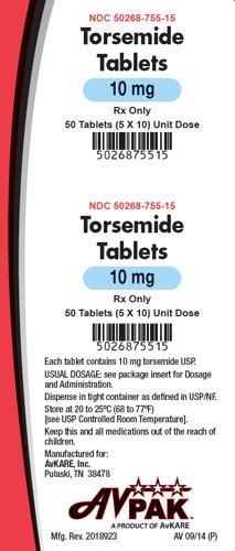 Rx Item-Torsemide 10Mg 50 Tab-Cool Store- By Avkare USA Gen Demadex