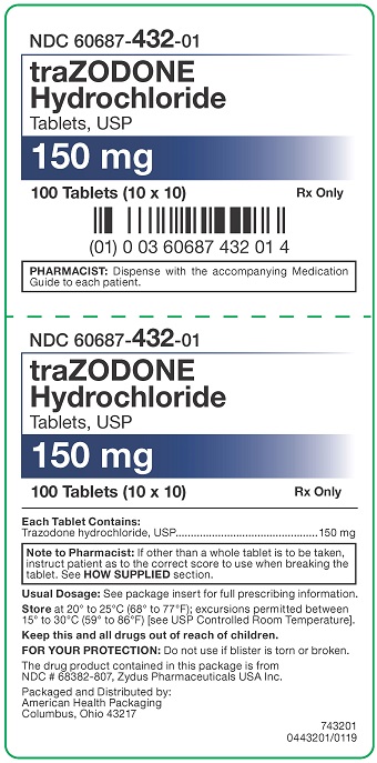 Rx Item-Trazodone AHP 150Mg 100 Tab By AHP USA UD Gen Desyrel