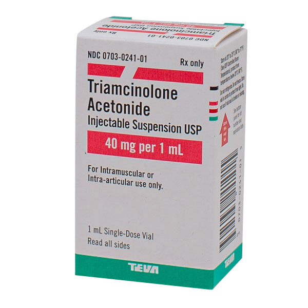 Rx Item-Triamcinolone 40Mg 1 Ml Single Dose Vial By Teva Pharma USA Inj