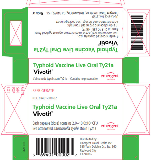 Rx Item-Vivotif 4 CAP-typhoid vaccine,live,attenuated KEEP R