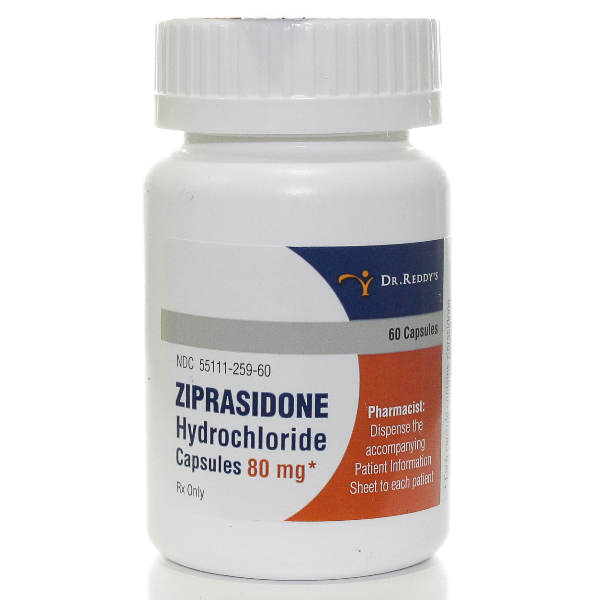 Rx Item-Ziprasidone Hcl 80MG 60 CAP Gen Geodon by Dr Reddys Lab USA