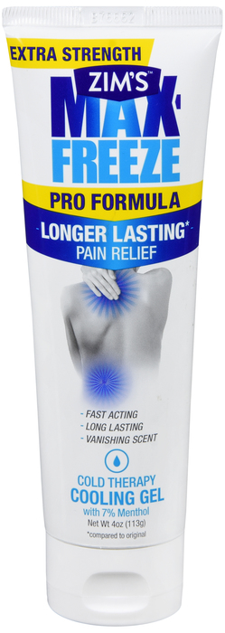 Zims MAX FREEZE PRO FORMULA GEL 4 Oz By Perfecta Products